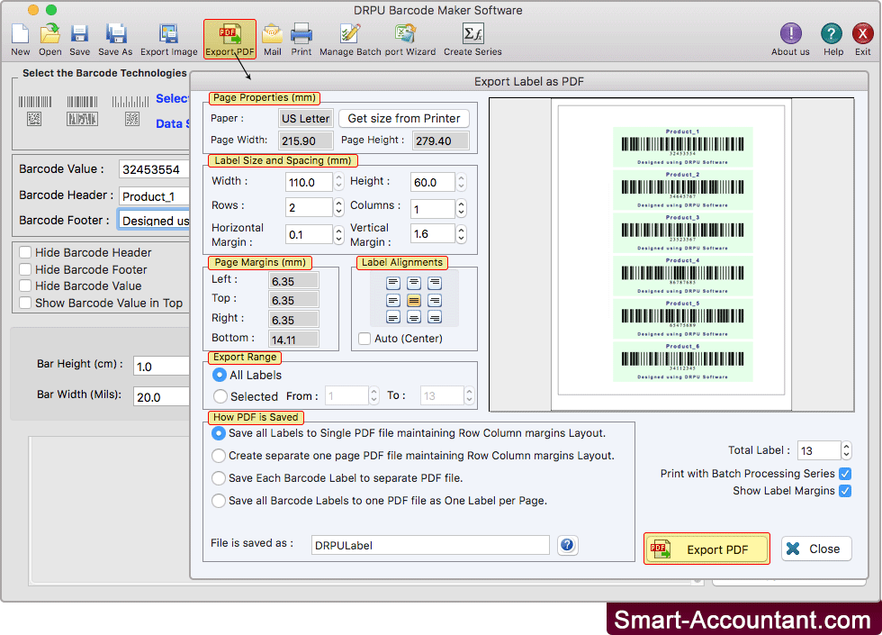 Barcode Maker Software for Mac OS X screenshots barcodes label creator program