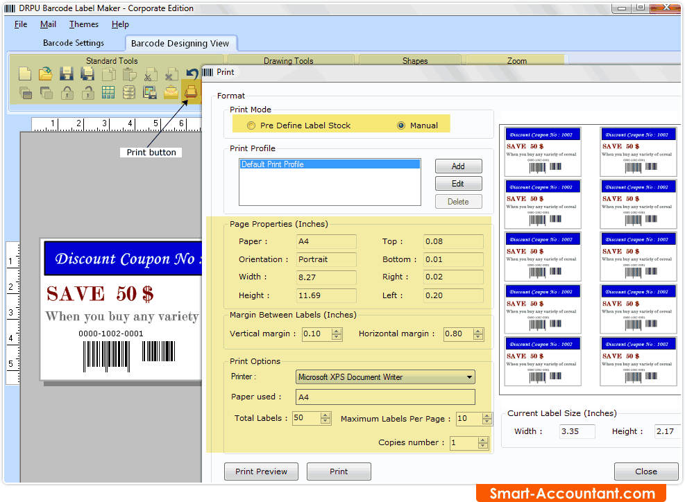 Barcode Maker Software (Corporate) screenshots bar code creator program